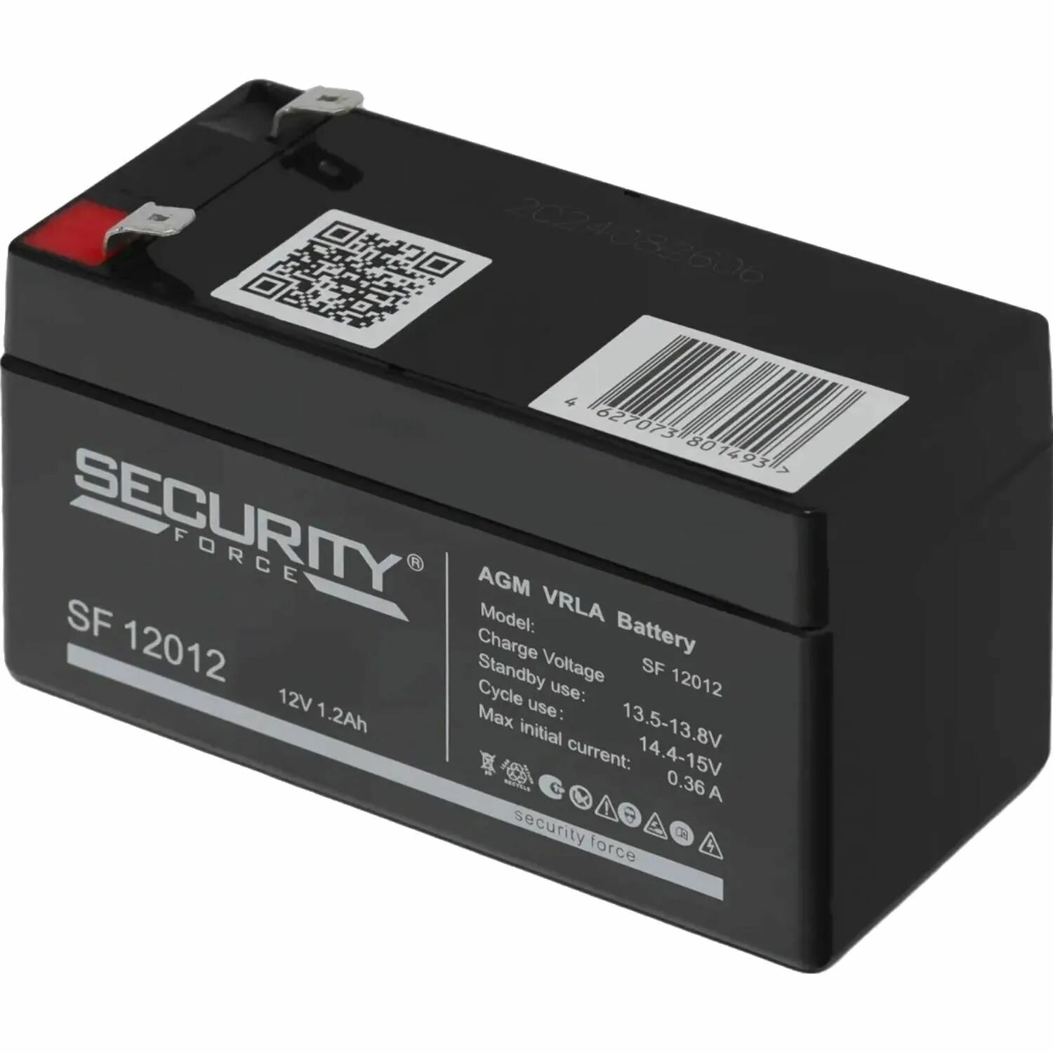 Аккумуляторная батарея Security Force для ИБП, SF 12012 12В, 1,2, F1, 97х43х53 мм