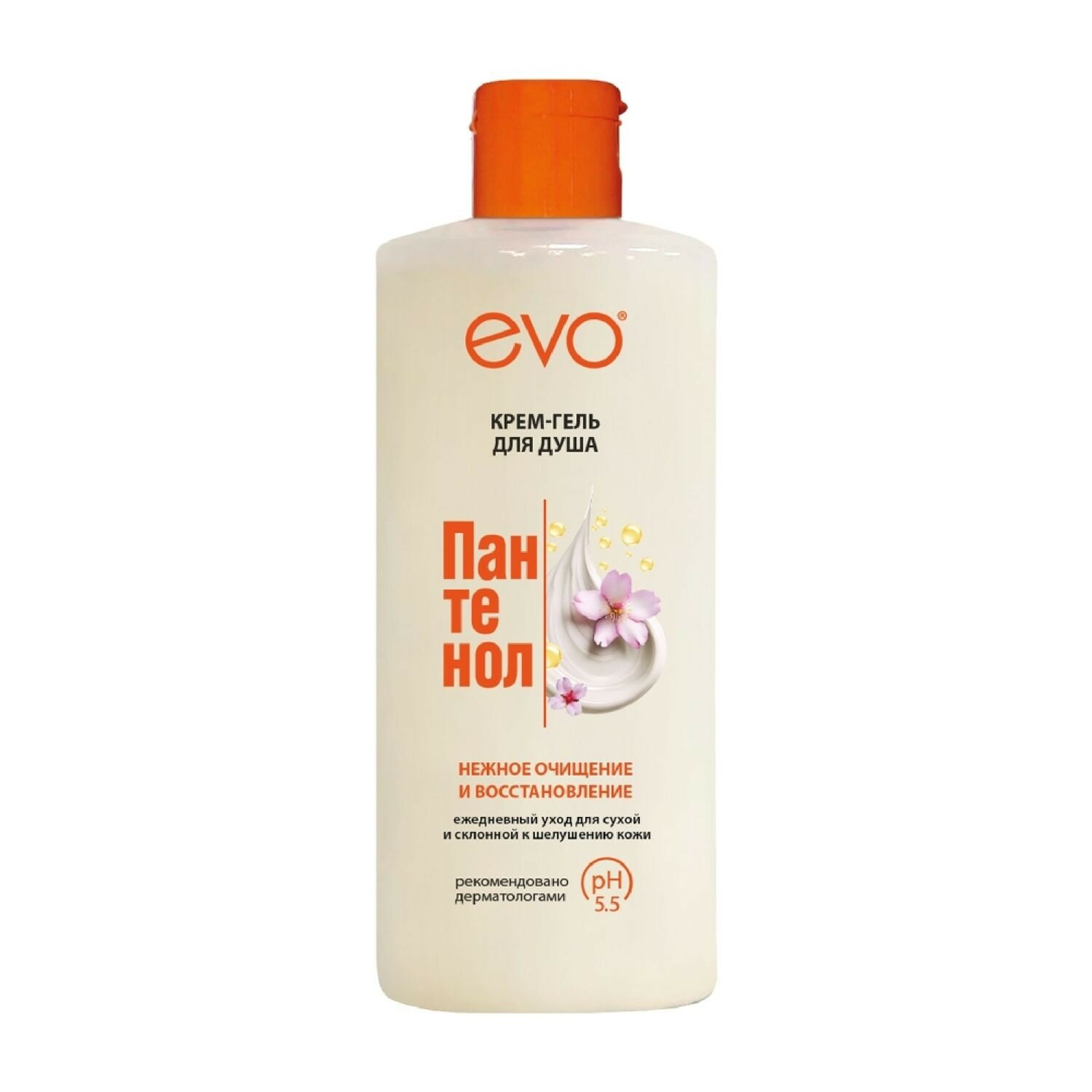 EVO Пантенол гель-крем для душа 400 мл - очищение и увлажнение кожи, бережный уход