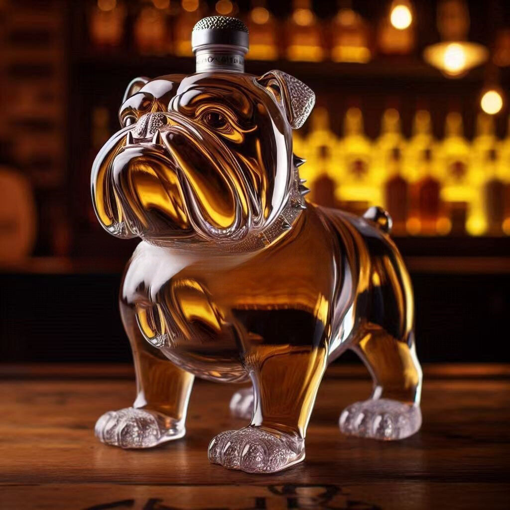 Bulldog Whiskey Bottle прозрачная бутылка вина, бутылка виски
