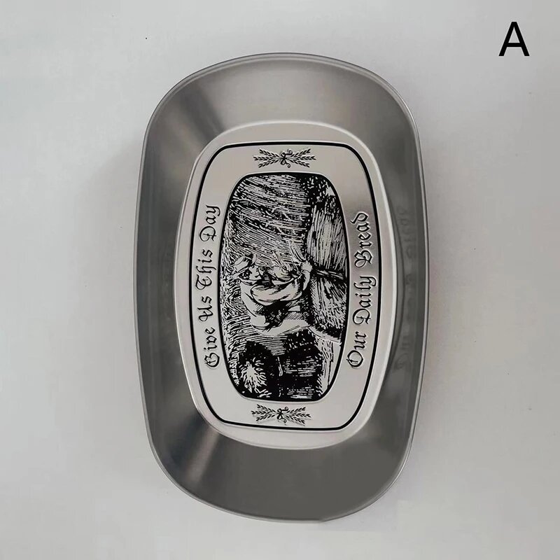 Металлическая ретро тарелка