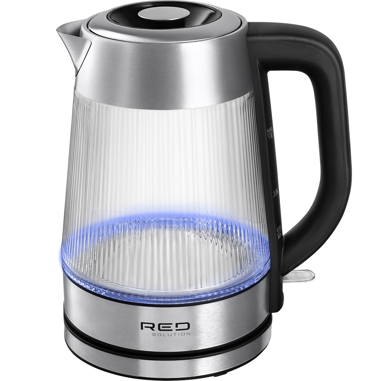 Электрический чайник RED SOLUTION G121, 2200 Вт, 1.8л, рифленое стекло