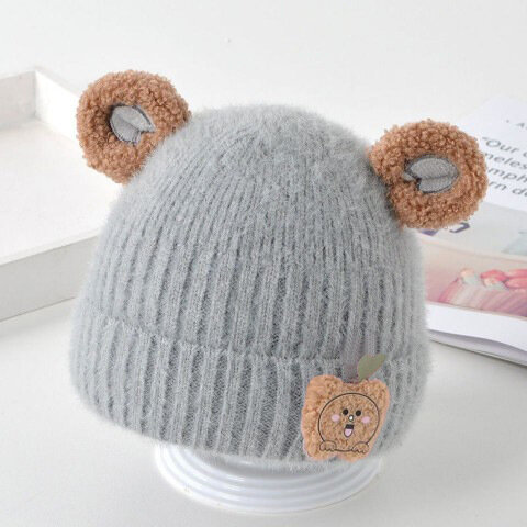 Осенние и зимние детские шапки, теплые детские шапки, милые детские шапки для девочек, корейская версия зимних шерстяных шапок принцессы оптом