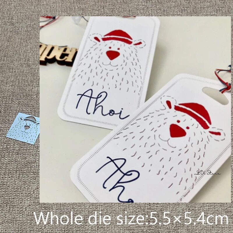 Металлический трафарет медведь для скрапбукинга