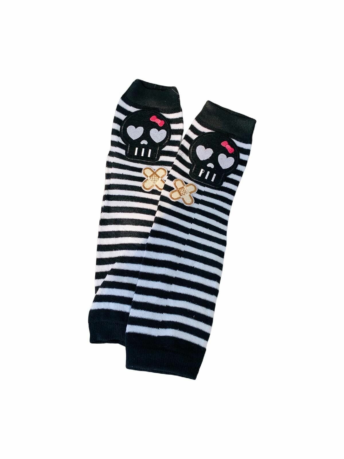 Накладки на Руки с Черепом в Полоску, 1