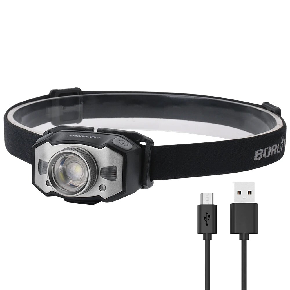 BORUIT B33 красный налобный фонарь