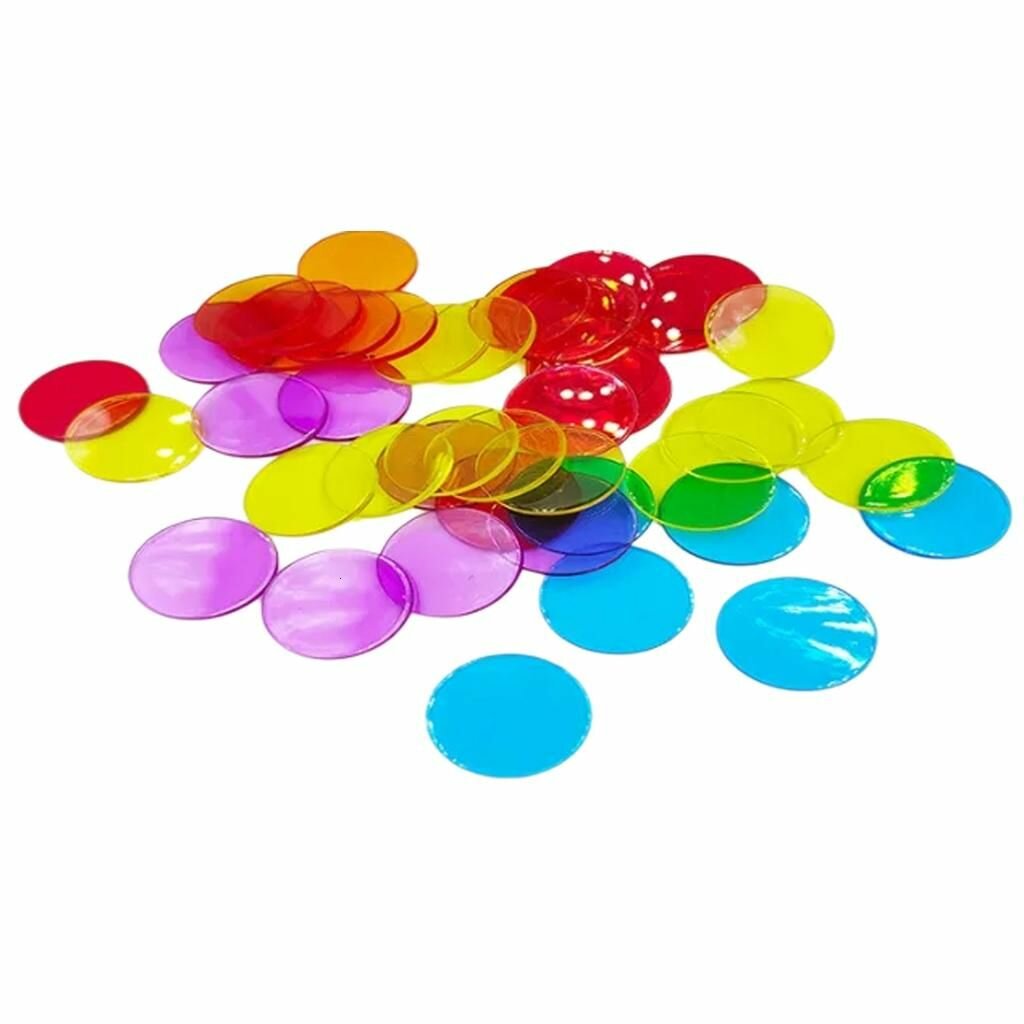 100 шт. разноцветные счетные фишки для детей, Смешанные цвета