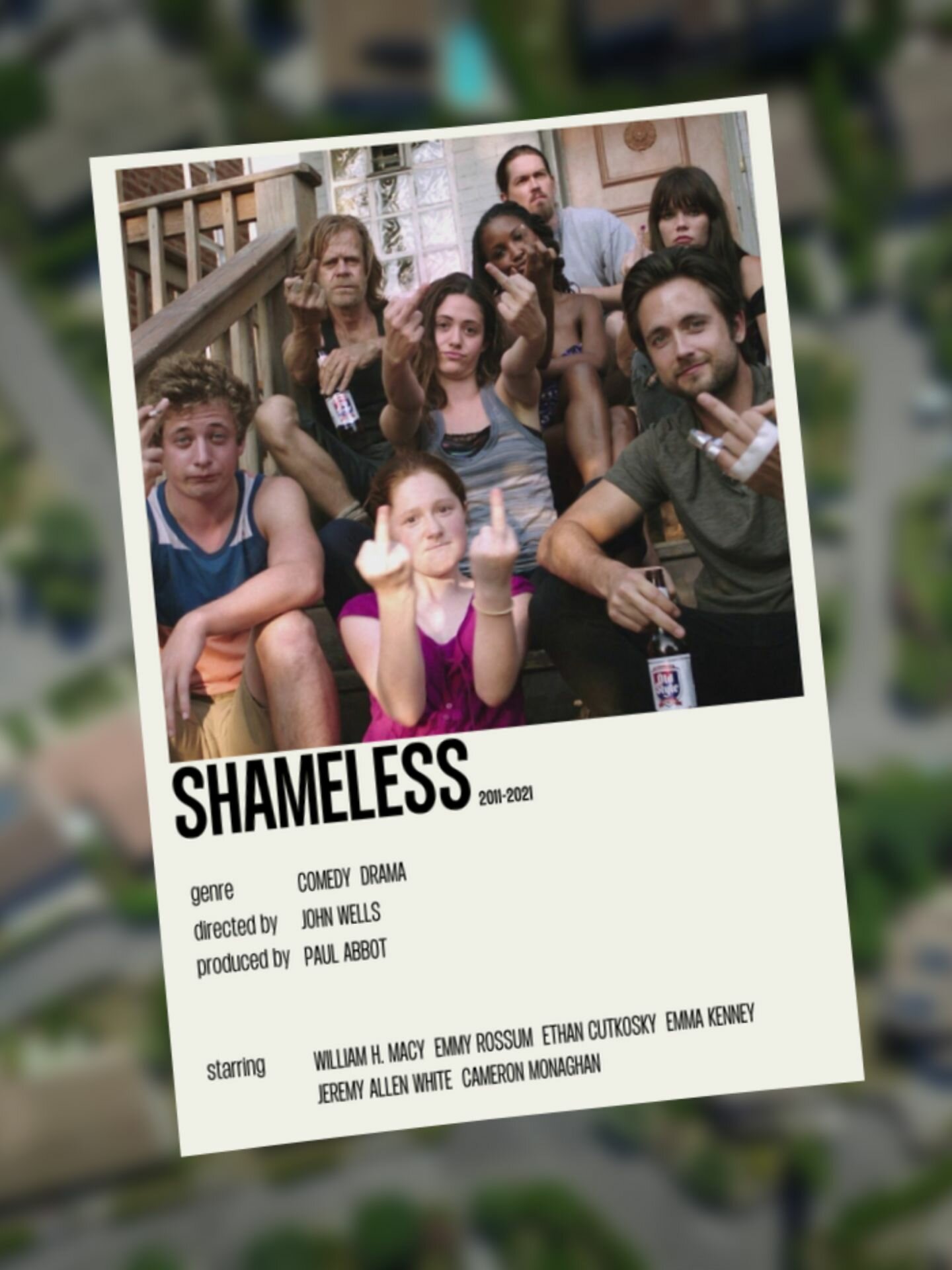 Постер полароид "Бесстыжие", 29.7х42см, А3, глянцевый