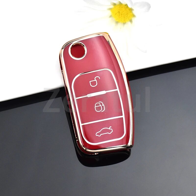 Брелок из ТПУ, автомобильный мягкий складной чехол для ключей, полное покрытие для Ford Focus 2 Falcon Escape Galaxy Kuga B-Max C-Max Ecosport Fiesta