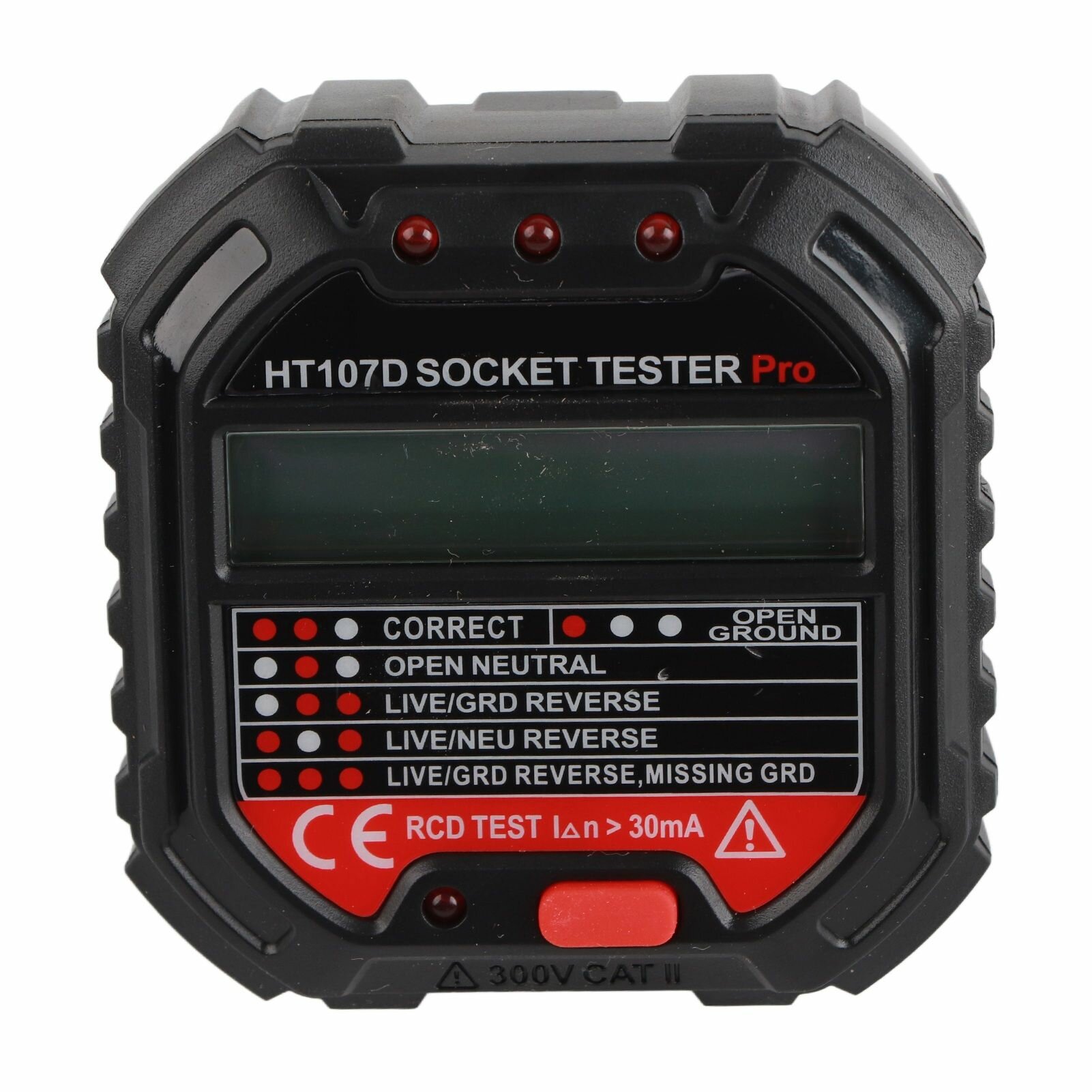 HT107D ЖК-дисплей, цифровой дисплей, тестер розеток, инструмент для проверки неисправностей сети, электроскоп, ЕС, 90 250 В