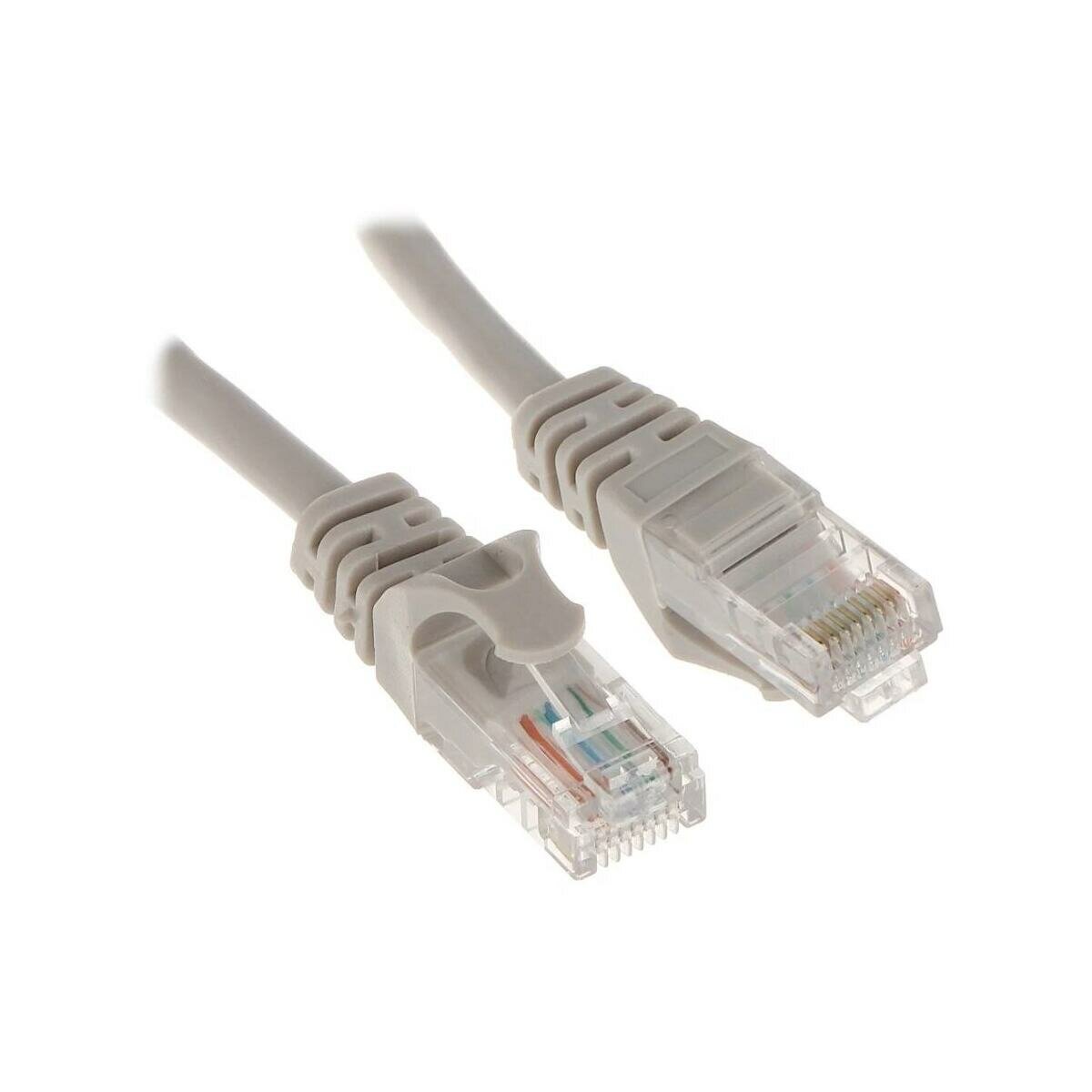 Патч-корд Bion [BPC-U5E181-3M] U/UTP, Cat.5e, AWG 26 (7/0,16мм), многожильный, PVC, 3м, серый, 100% медь
