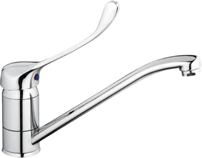 Смеситель для раковины Haiba HB4254 хром, глянцевый, кран для ванной в раковину, из латуни, рычажный, с поворотным изливом, с керамическим картриджем, для инвалидов