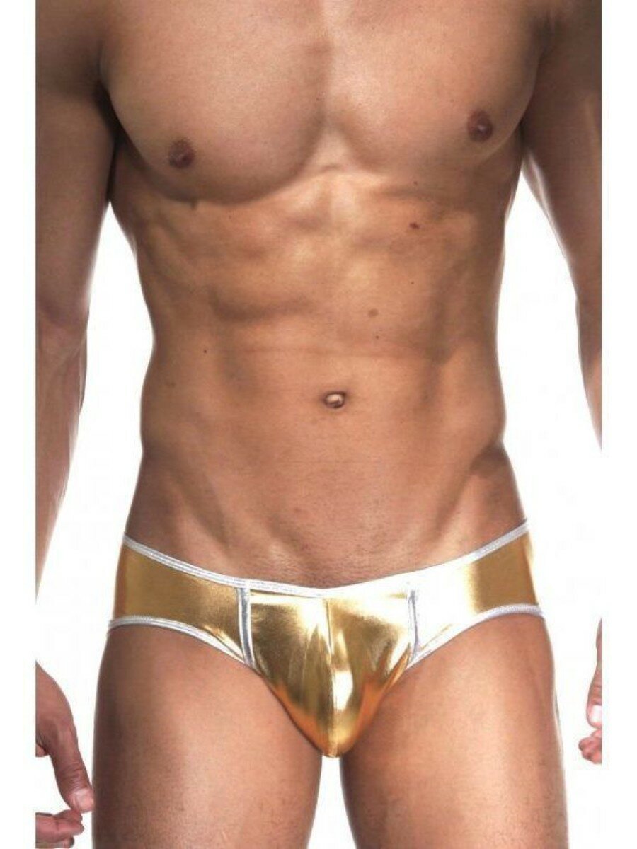 Мужские трусы брифы золотистые Cosmos Colors CM20_SG S (42) полиэстр