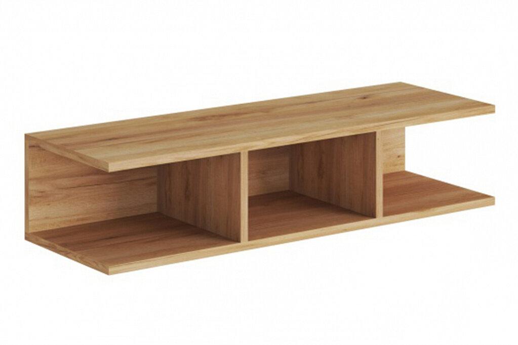 Навесная полка "Стиль", дуб крафт золотой, ЛДСП, 90x20x29,8 см