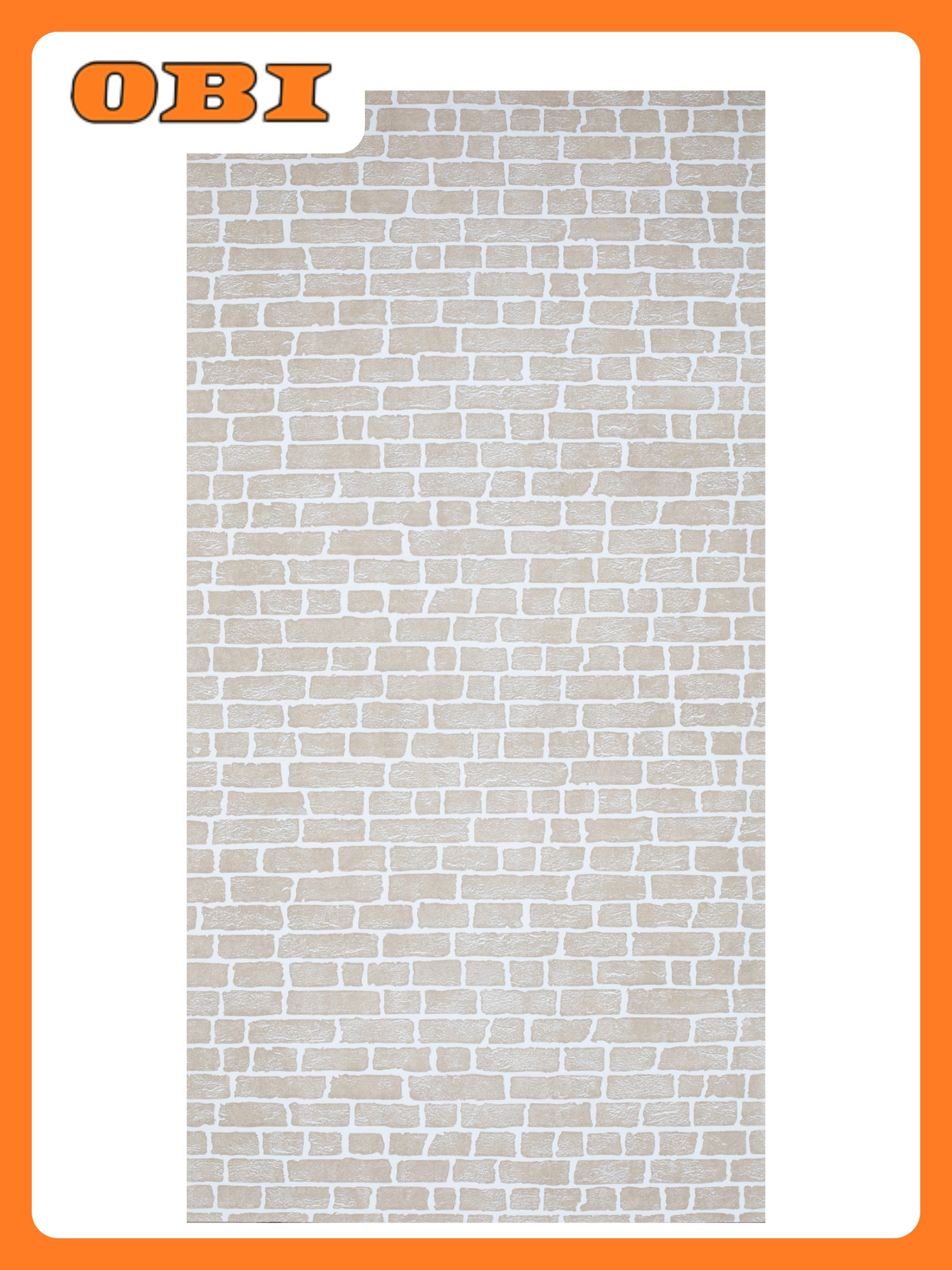 Панель ДВП листовая Кирпич бежевый 1220х2440х6 мм