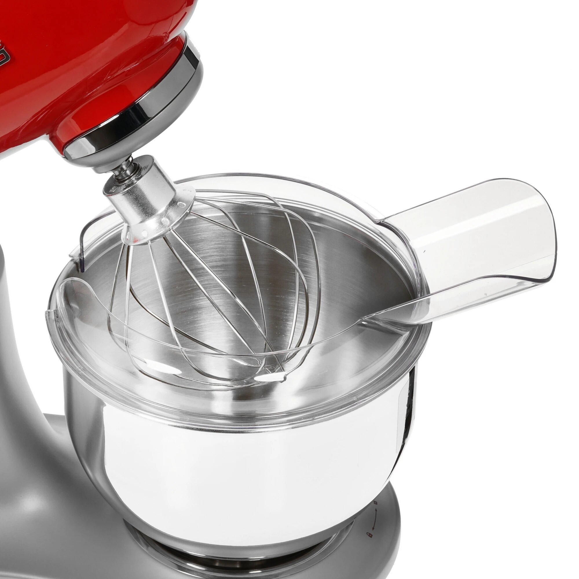 Планетарный миксер Smeg SMF02RDEU, 800Вт, 4 насадки, 4,8л, защита от брызг, импульсный режим — фото 1
