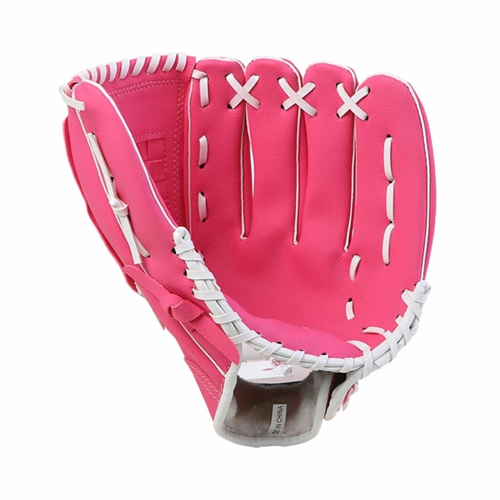 Бейсбольная перчатка для тренировок левой руки, Розово-красный - 12,5-дюймовый взрослый
