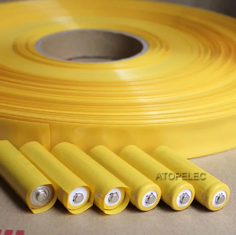 Обертка для одной батареи AA 14500, 1 м, ширина 23 мм, диаметр 14,5 мм, термоусадочная трубка из ПВХ 2:1, черный/красный/желтый/зеленый/синий/белый/прозрачный