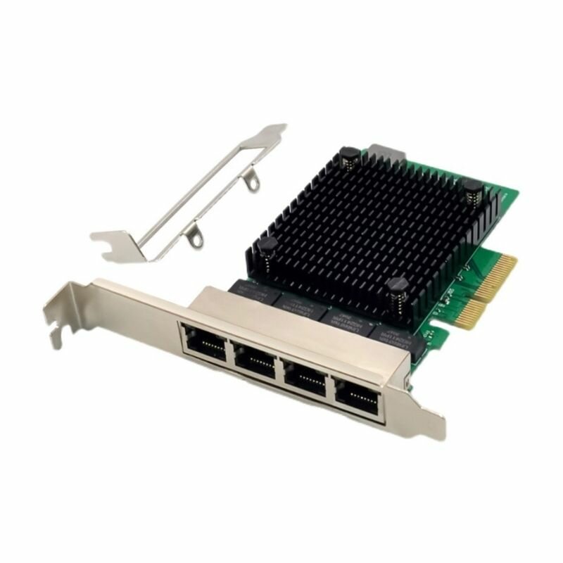 Гигабитная сетевая карта PCI-E X4 2,5 Гбит/с RTL8125B, 4-портовый адаптер Ethernet для настольного сервера, разъем