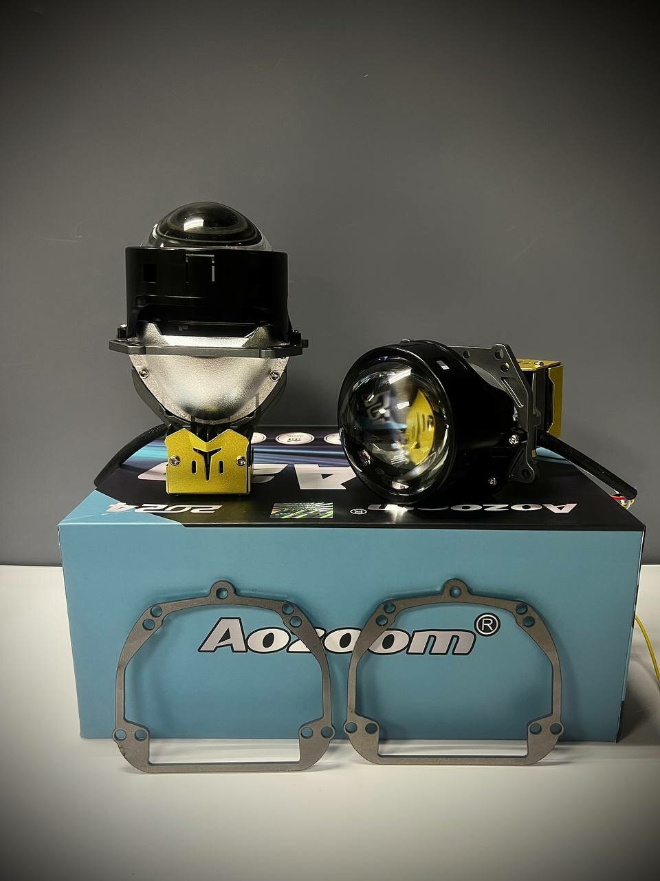 Светодиодные линзы оригинальный Aozoom A20 для Hyundai i30 2 (2011 - 2017) / Хендай 30 / 5500К, 53Вт / 70 Вт - Настоящие Билед Biled Аозум