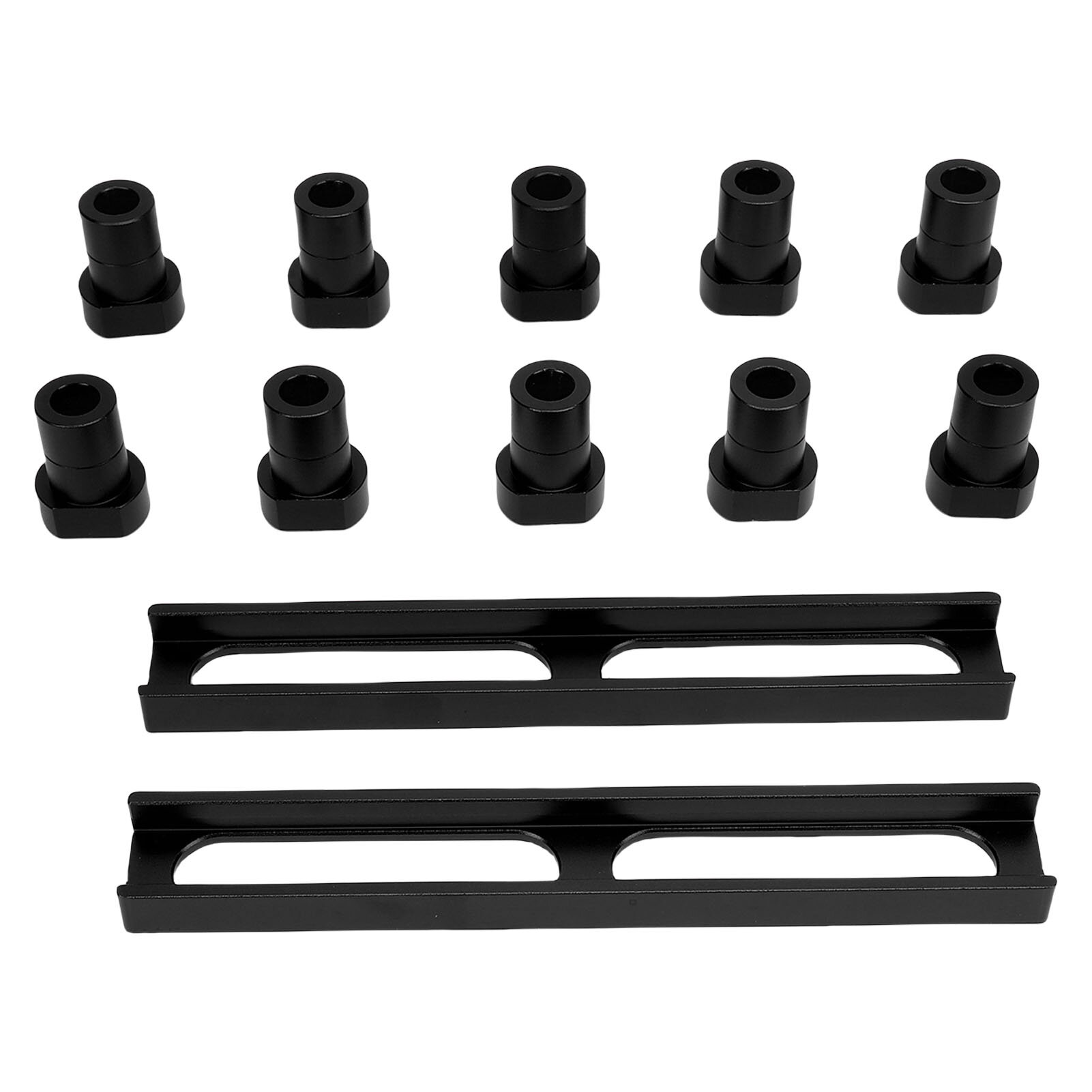 Фиксаторы для верстака, 20 мм, алюминий, 10 шт + 2 основания