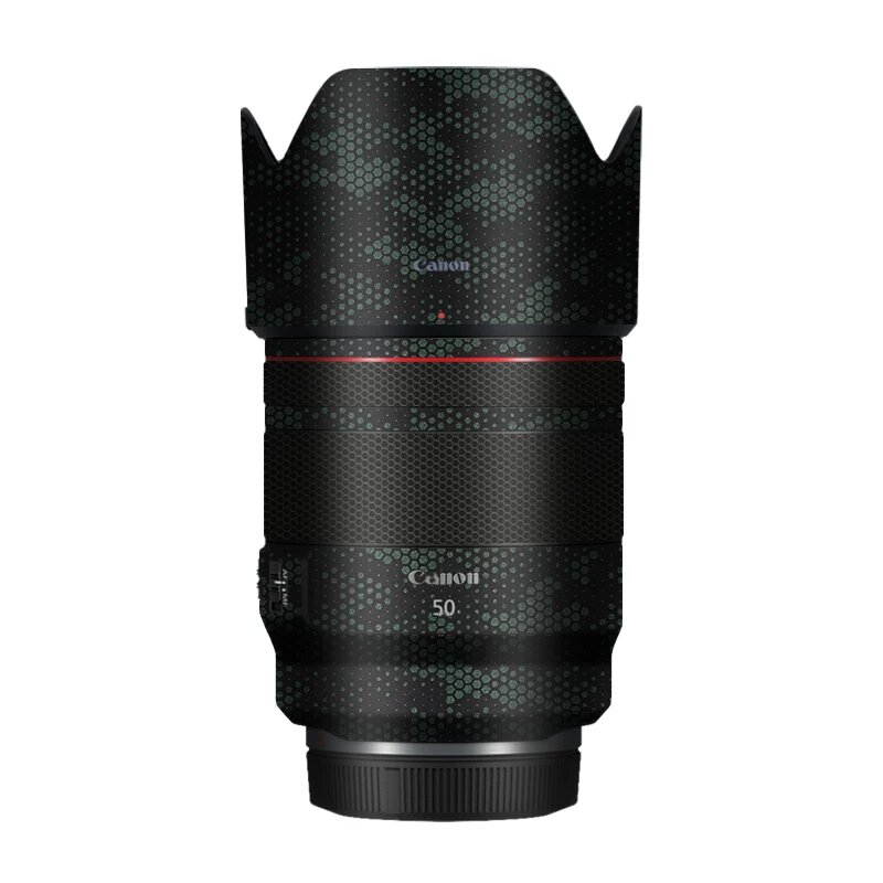 Наклейка для объектива Canon RF50F1.2 - Зеленая наклейка с рисунком змеиной чешуи, защитная пленка