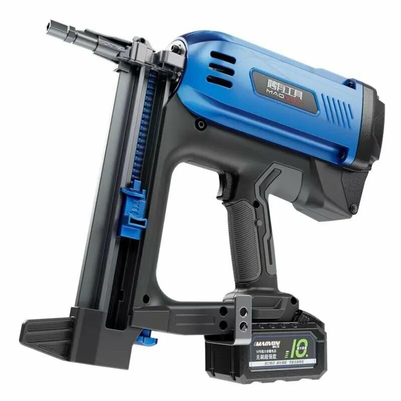 Электрический гвоздезабивной пистолет для бетона для сантехников Пневматический гвоздь пистолет синий