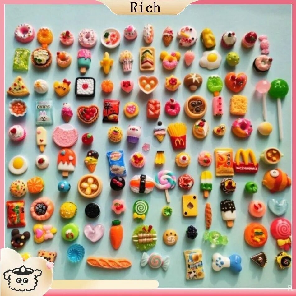 100 штук миниатюрных предметов, мини-еда, напитки, Барби и шарнирные куклы, игрушки, аксессуары