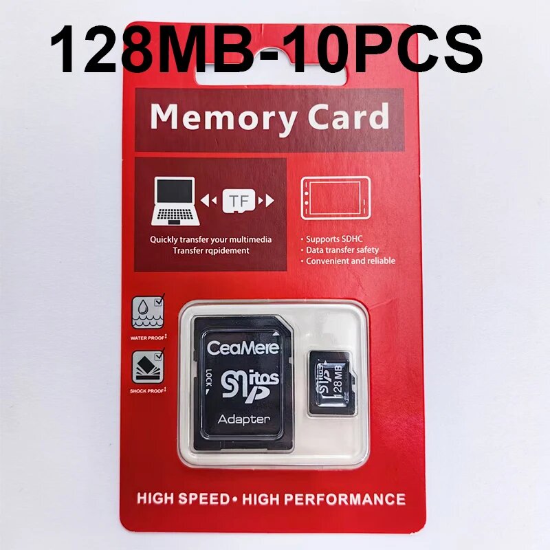 CeaMere набор из 10 мини SD-карт 128 МБ-128 ГБ 128M-C4X10PCS
