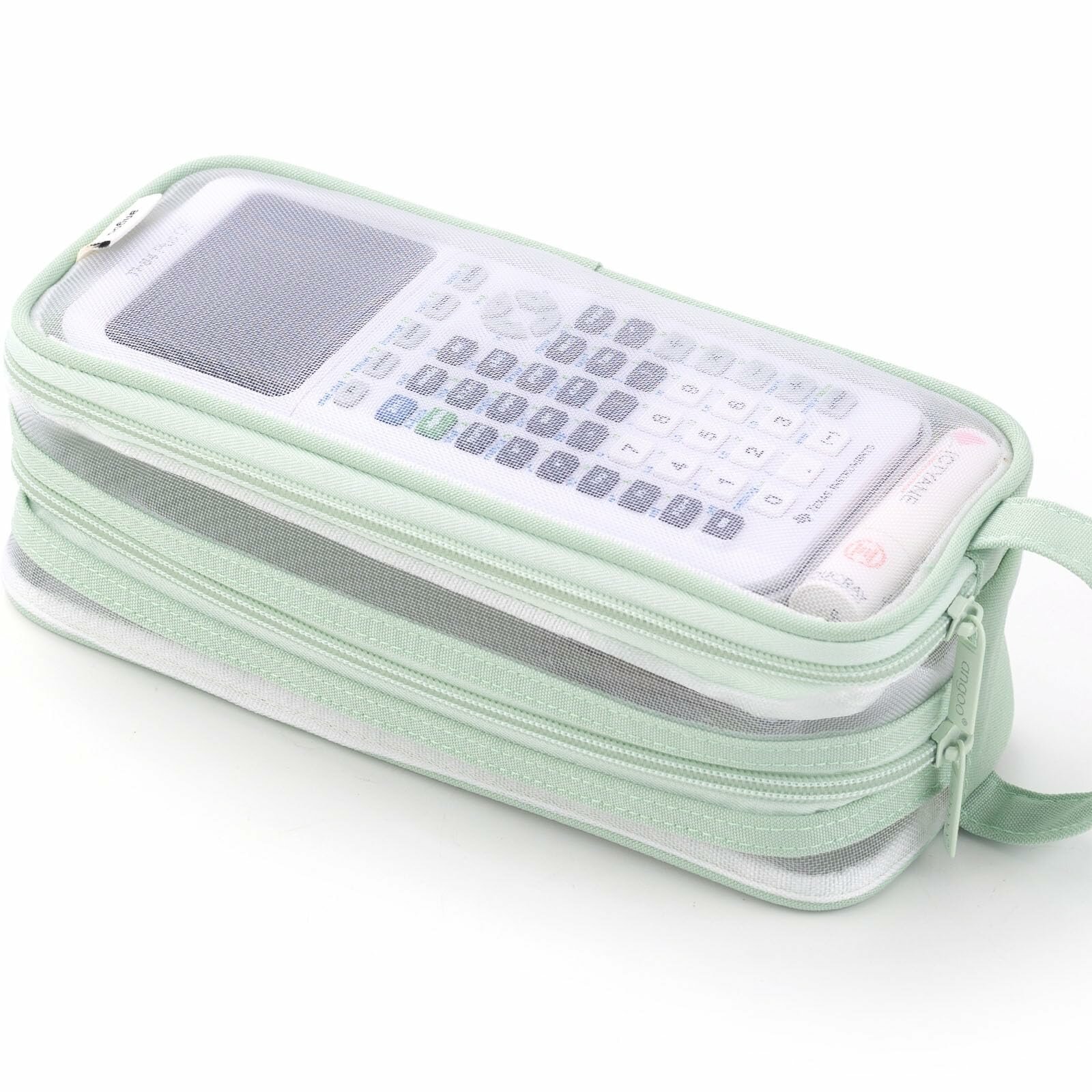 Чехол для карандашей с крупной сетчатой сеткой 2 отделения прозрачный ручной многофункциональный чехол для карандашей прозрачный косметический сумка для подростков студентов колледжа деловых поездок офиса взрослых