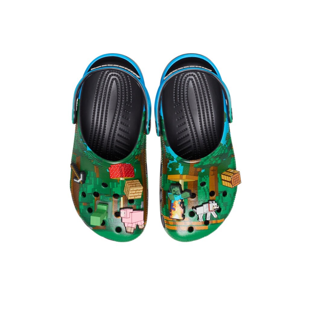 Сабо Crocs Classic clog, размер 38-39, зеленый/синий — фото 1