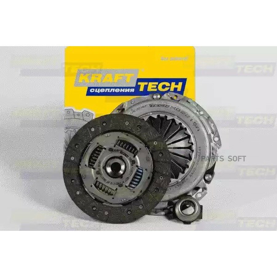 Сцепление компл. RENAULT LAGUNA/MEGANE 95-03 1.8-2.0 от официального дистрибьютора, KRAFTTECH, артикул W03215B