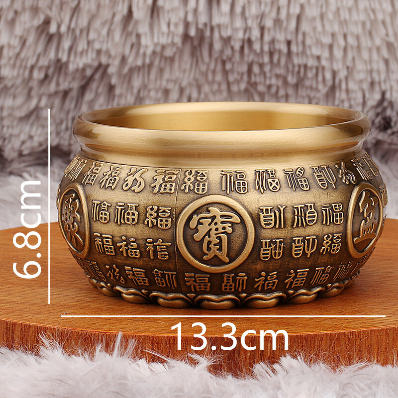 Металлическая декорация для офиса "Латунный сундук с сотней благословений", фэн-шуй, горячая продажа, медное ремесло