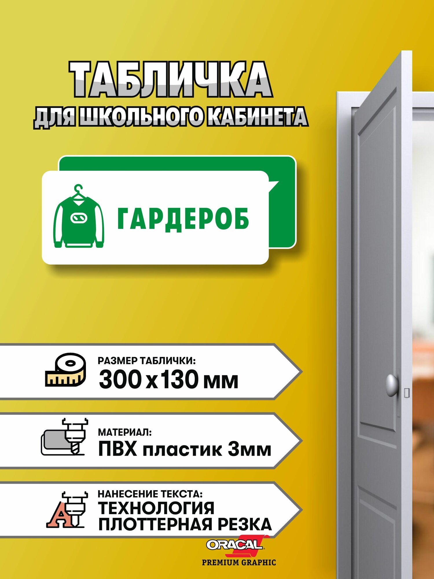 Табличка школьного кабинета