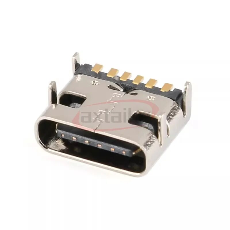 Разъем USB-C 6Pin 4DIP, 50PCS
