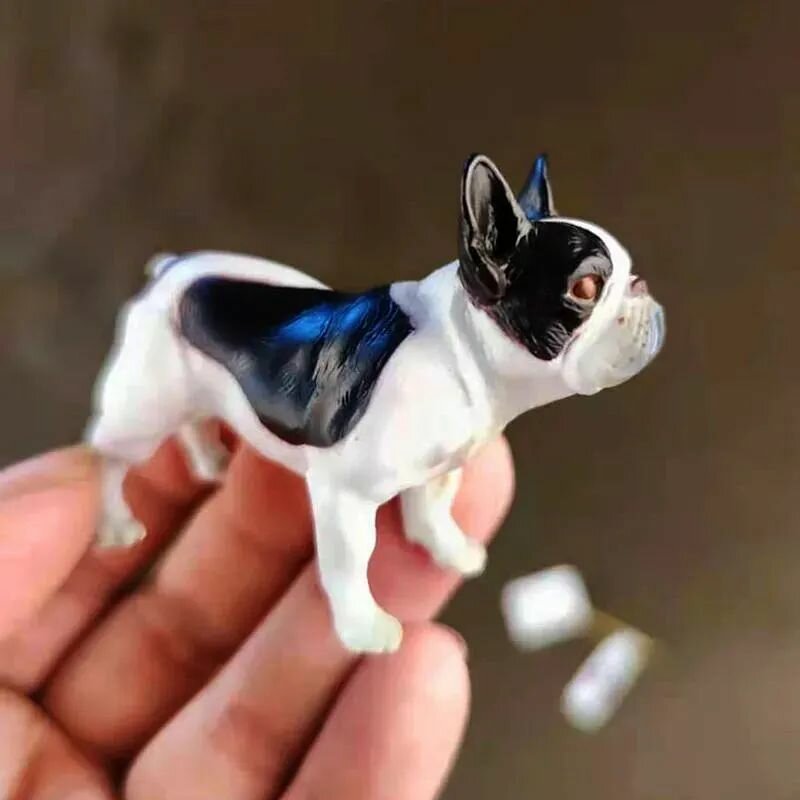 Бульдог, фигурка животного, коллекционная модель дикой природы, для детей и коллекционеров