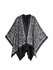 Накидка EMPORIO ARMANI Patterned cape, размер OneSize, черный