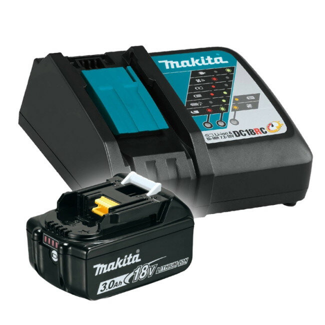 Аккумулятор с зарядным устройством Makita BL1830B + DC18RC (18В/3.0 Ah)