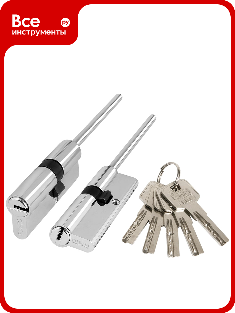 Цилиндровый механизм PUNTO Z3007Tang80(45+10+25) со штоком, CP хром 48059