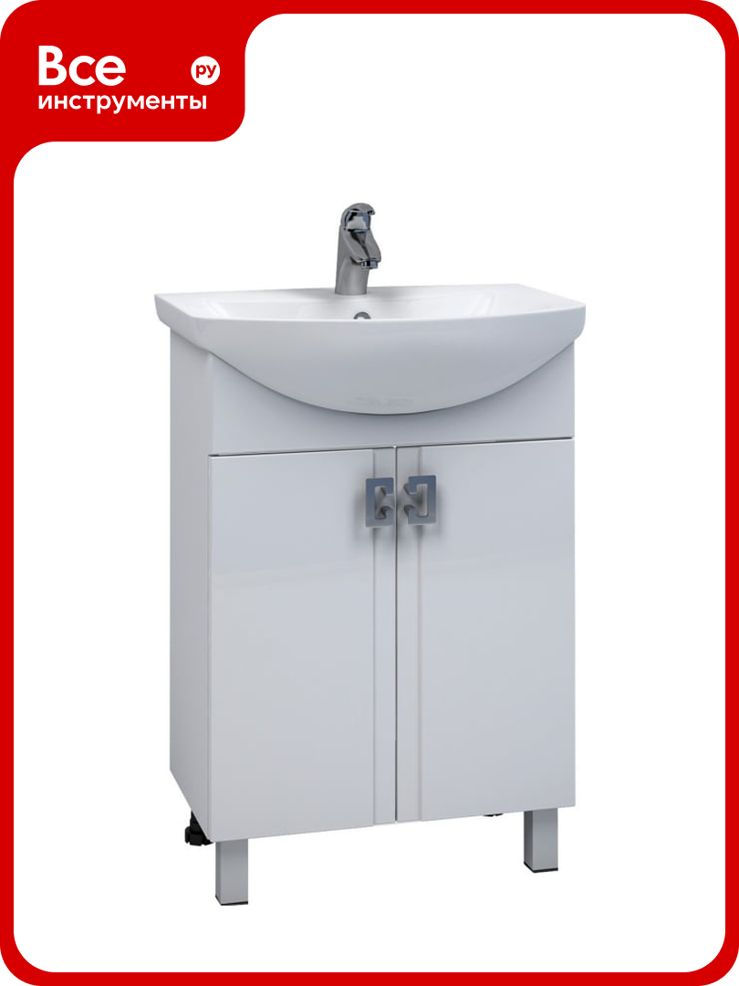 Тумба для ванной MIXLINE "КВАДРО-55" под умывальник Элеганс-55, ПВХ 551699