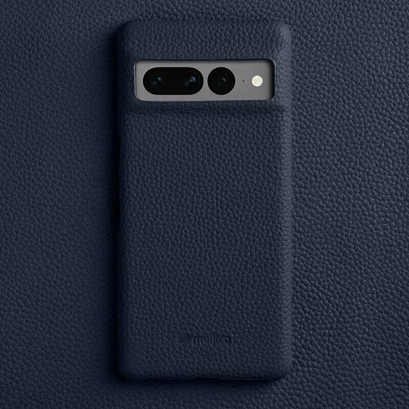 Цзинъянь-Чехол из натуральной кожи Melkco для Google Pixel 7 Pro, чехол для телефона из натуральной воловьей кожи, голубой