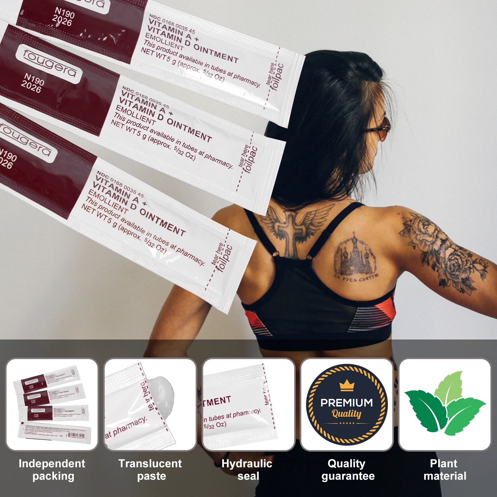 Крем для ухода за татуировками Fougera Vitamin A&D 200pcs