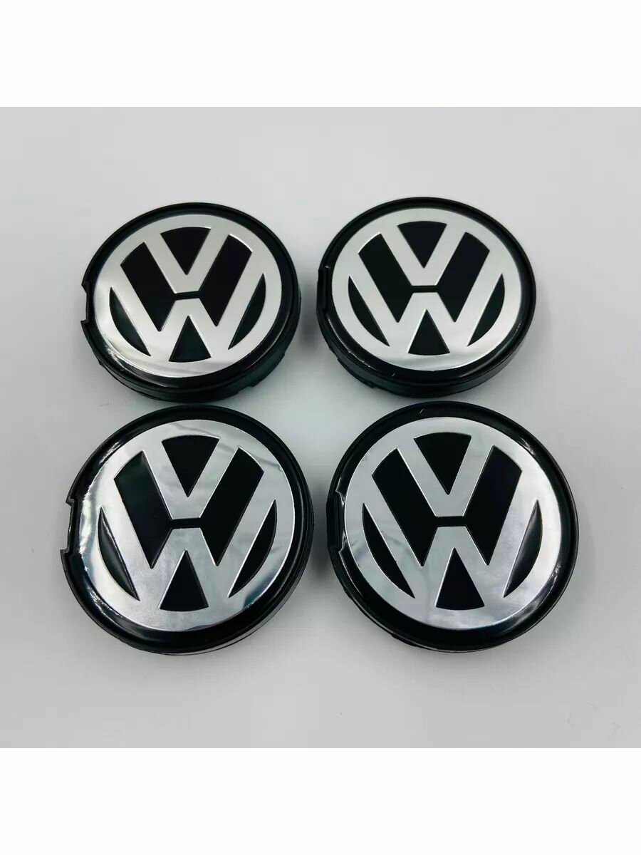 Колпачки на литые диски с эмблемой Volkswagen 56 мм 4 шт
