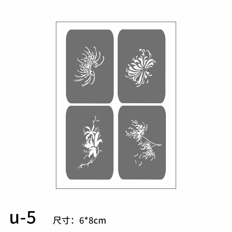 Трафарет для татуировки Bianhua, полуперманентный татуировочный сок, хна, спрей для татуировки, маленький размер для ключицы и руки