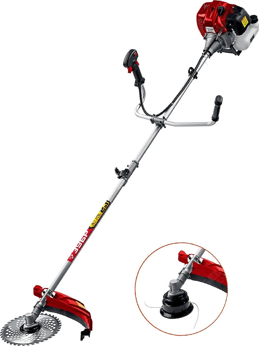 Триммер бензиновый (бензокоса) Зубр КРБ-2500-Р, 9000 об/мин, 2,5 кВт, 3,3 л. с