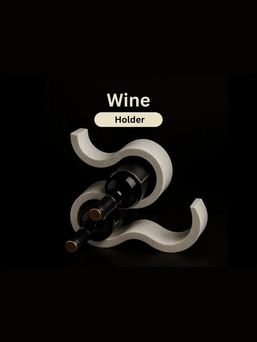 Подставка для вина "Минимализм", 12 см х 25 см, белое, 4 бутылки