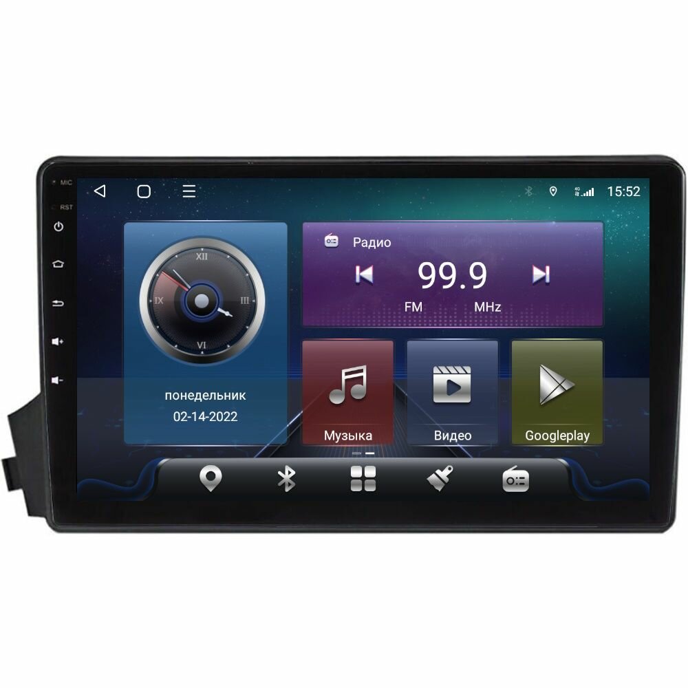 Магнитола CRS-300 SsangYong Actyon, Kyron 2005-2011 с Android 14 - Процессор 8 ядер - Память 6+128Gb - Carplay - DSP 36 полос - 4G(Sim)
