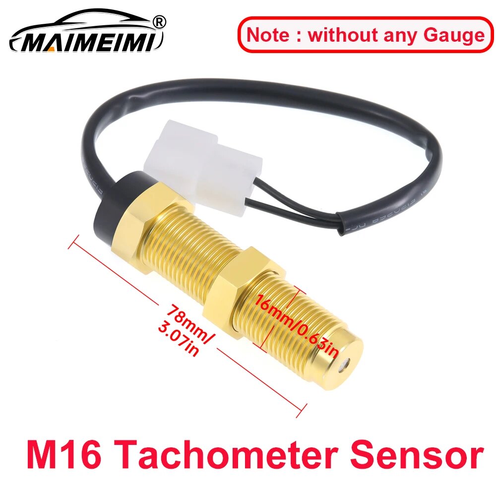 Цифровой Тахометр 3000-8000 Об/мин, Диаметр 85 Мм, С 7-цветной Подсветкой Для Автомобиля, M16 Sensor