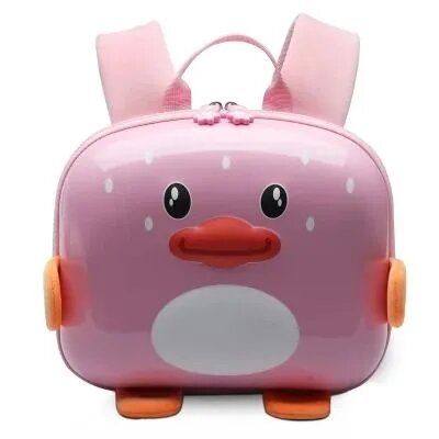 Светло-розовый детский рюкзак-игрушка в форме пингвина, для девочек, ПВХ, 31x36x13 см