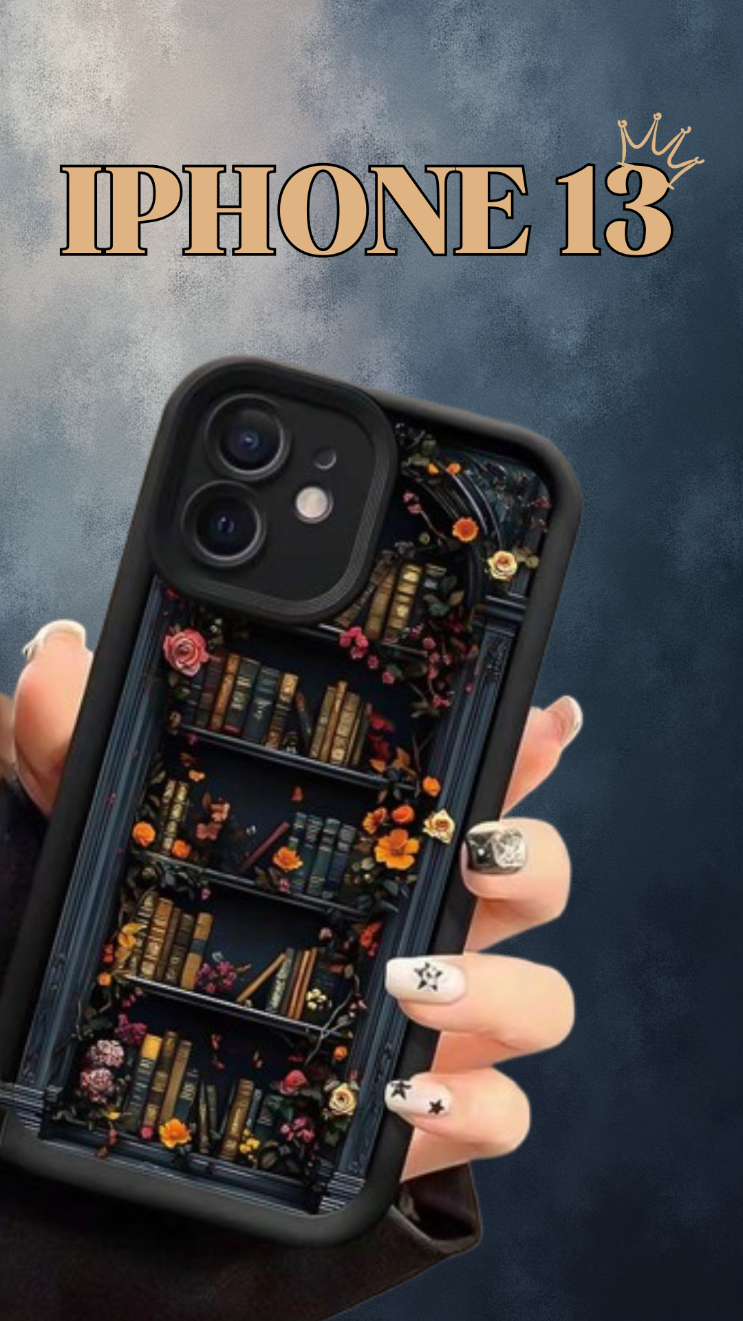 3D-чехол с рисунком старинной книги и полки для iPhone 13/14/15/16, Высококачественный чехол для телефона