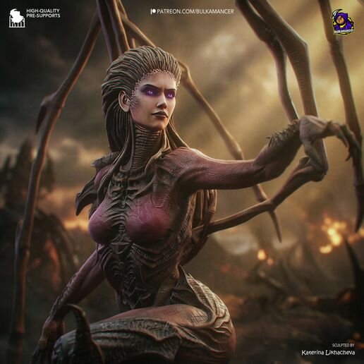 Сборная модель Kerrigan (Starcraft), 280мм, 1/8 для покраски